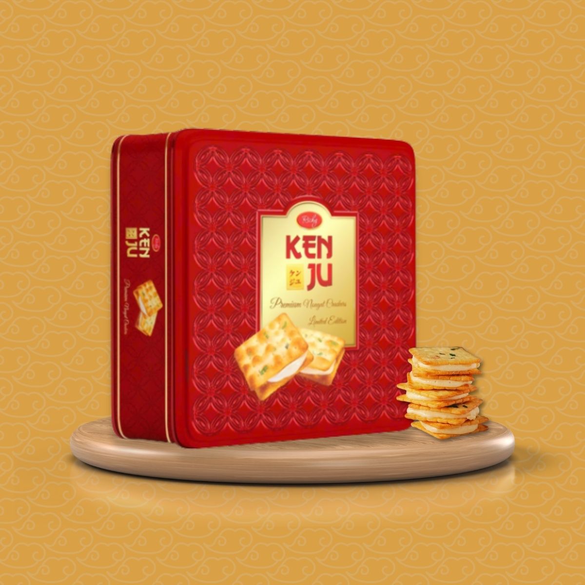 (Halal Certified) Richy Kenju Nougat Crackers Tin 310g 20p – Choco Express
